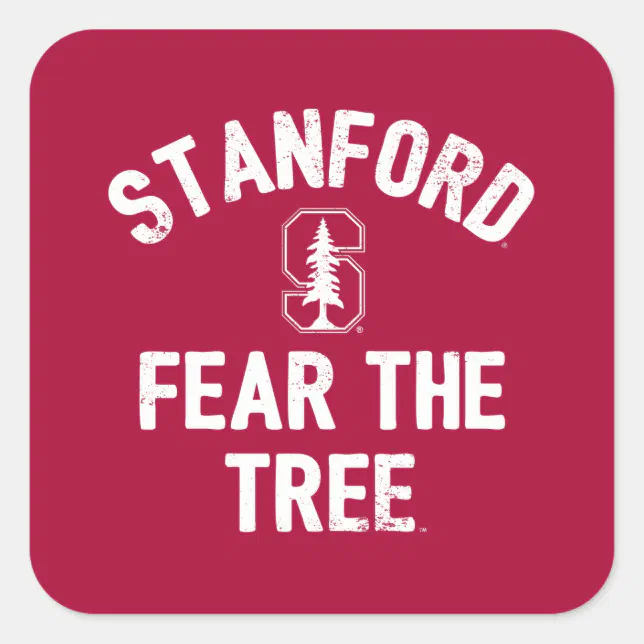 Stanford University | Fear The Stanford Tree Square Sticker | Zazzle