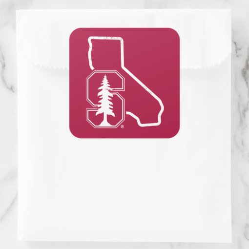 Stanford University | Standford Tree State Logo Square Sticker | Zazzle