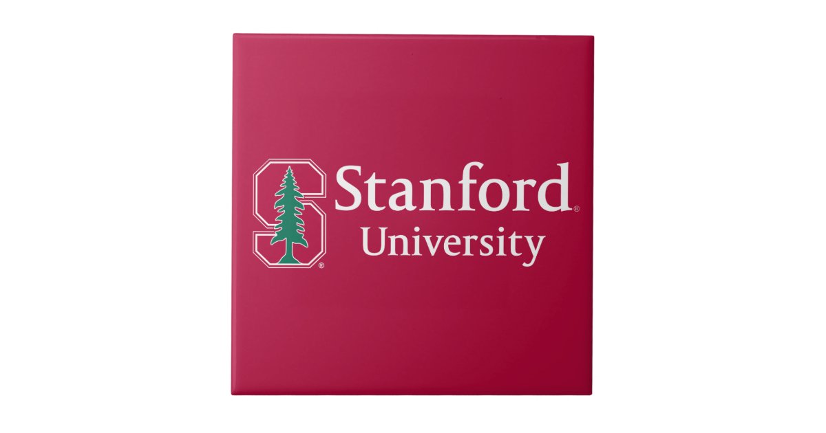Stanford University with Cardinal Block "S" & Tree Ceramic Tile | Zazzle