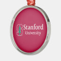 Stanford University with Cardinal Block "S" & Tree Metal Ornament | Zazzle