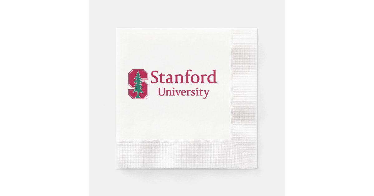 Stanford University with Cardinal Block "S" & Tree Napkins | Zazzle