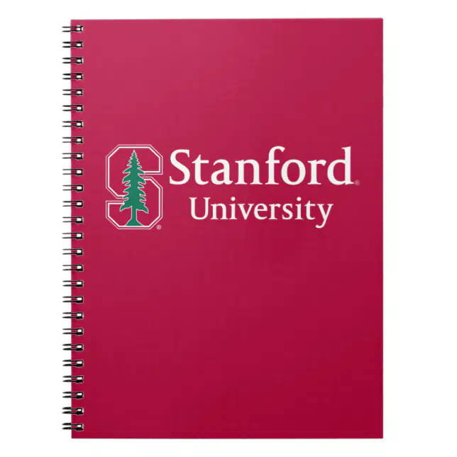 Stanford University with Cardinal Block "S" & Tree Notebook | Zazzle