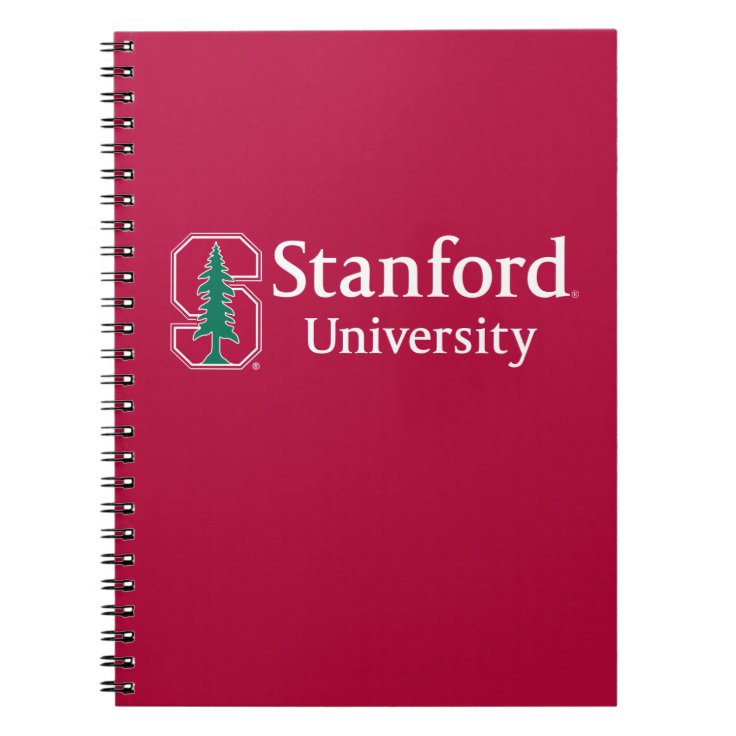 Stanford University with Cardinal Block "S" & Tree Notebook | Zazzle