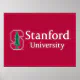 Stanford University with Cardinal Block "S" & Tree Poster | Zazzle