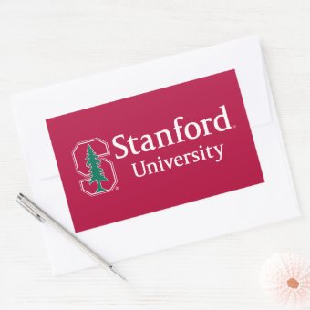Stanford University with Cardinal Block "S" & Tree Rectangular Sticker ...