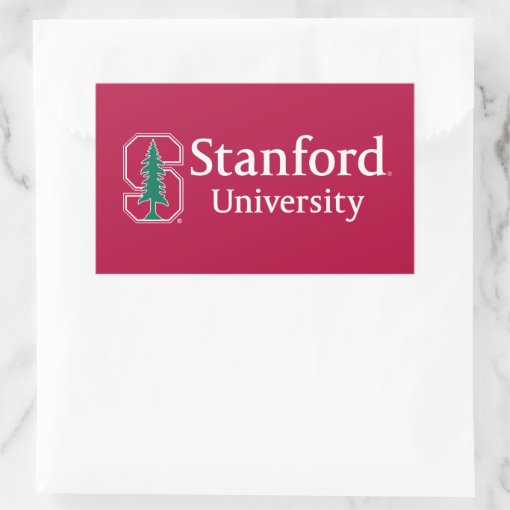 Stanford University with Cardinal Block "S" & Tree Rectangular Sticker ...