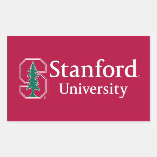 Stanford University with Cardinal Block "S" & Tree Rectangular Sticker ...