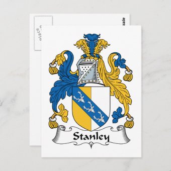 Stanley Family Crest Postcard | Zazzle