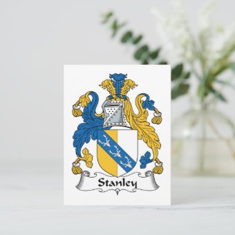 Stanley Family Crest Postcard | Zazzle