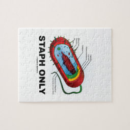 Staph Only (Bacterium Diagram Prokaryote Bacteria) Jigsaw Puzzle | Zazzle