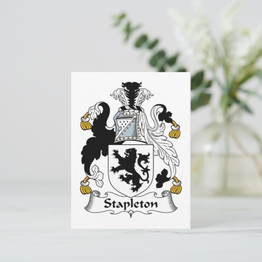 Stapleton Family Crest Postcard | Zazzle