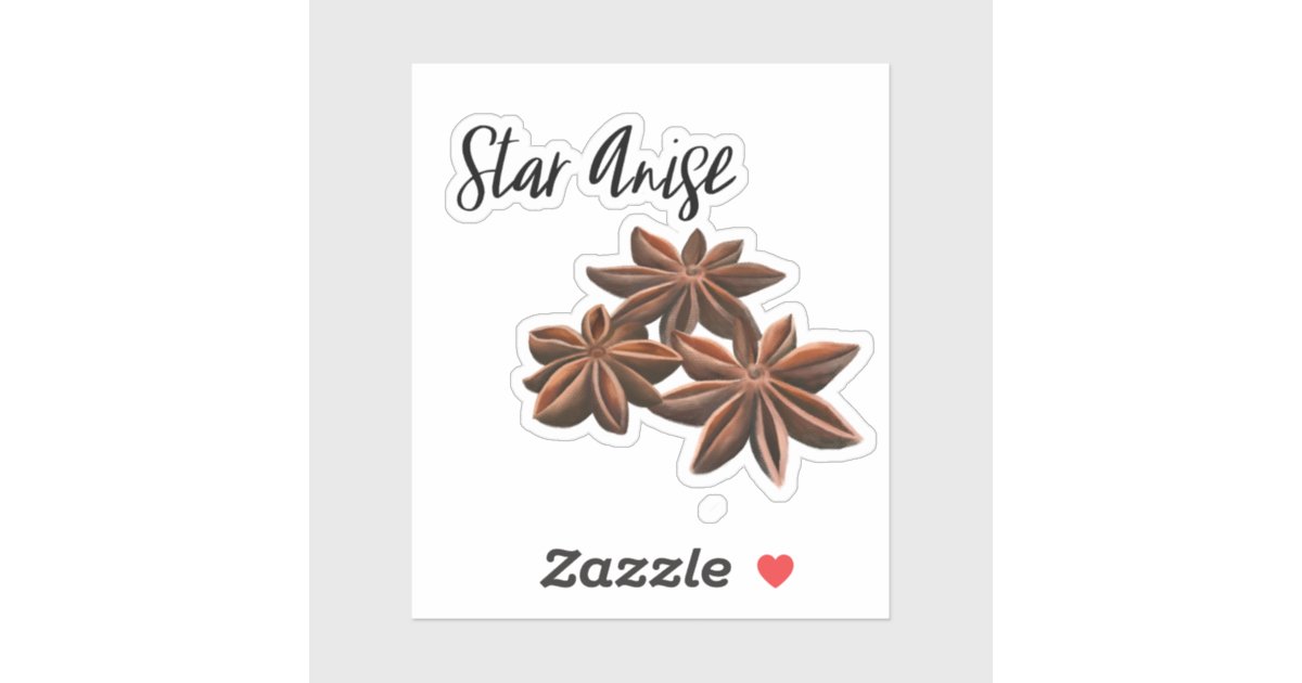 Star Anise Spice Jar Sticker | Zazzle