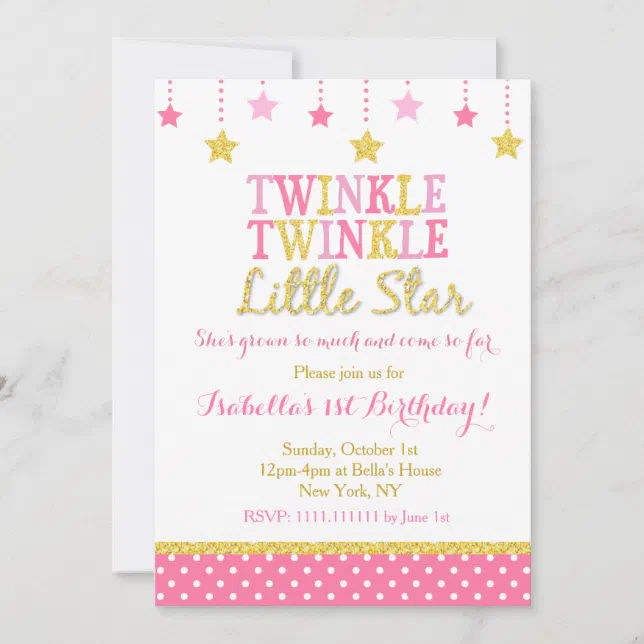 Star Birthday Party Invitation | Zazzle