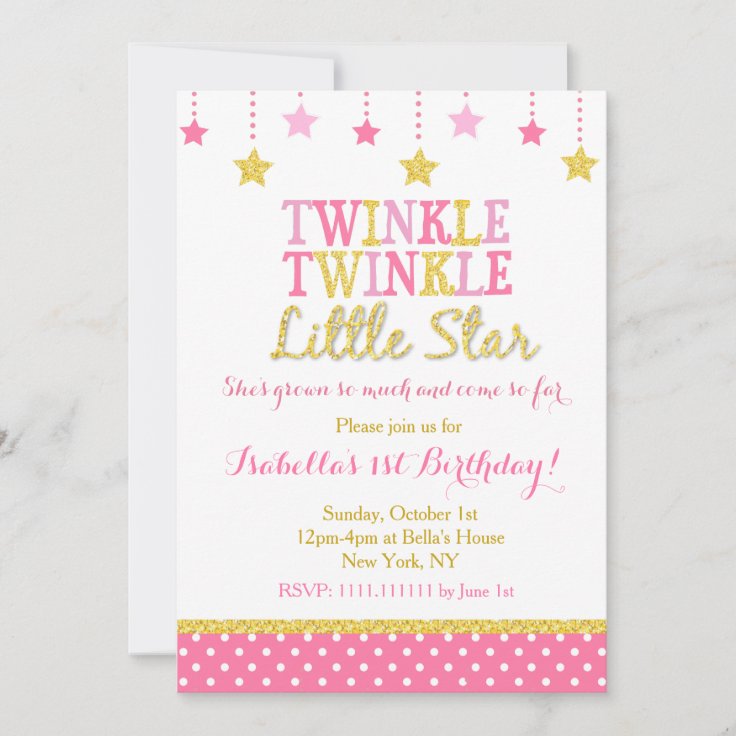 Star Birthday Party Invitation | Zazzle