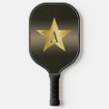 Star Black & Gold Pickleball Star Player Monogram Pickleball Paddle ...