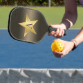 Star Black & Gold Pickleball Star Player Monogram Pickleball Paddle ...