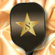 Star Black & Gold Pickleball Star Player Monogram Pickleball Paddle ...