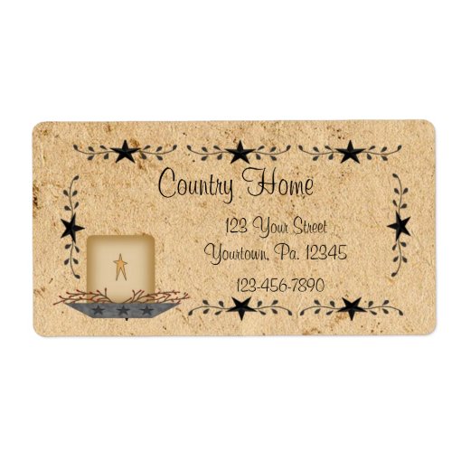 Star Border Candle Label | Zazzle