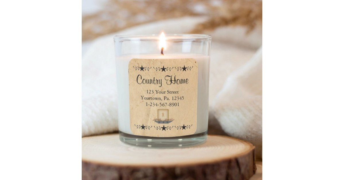 Star Border Candle Square Sticker | Zazzle