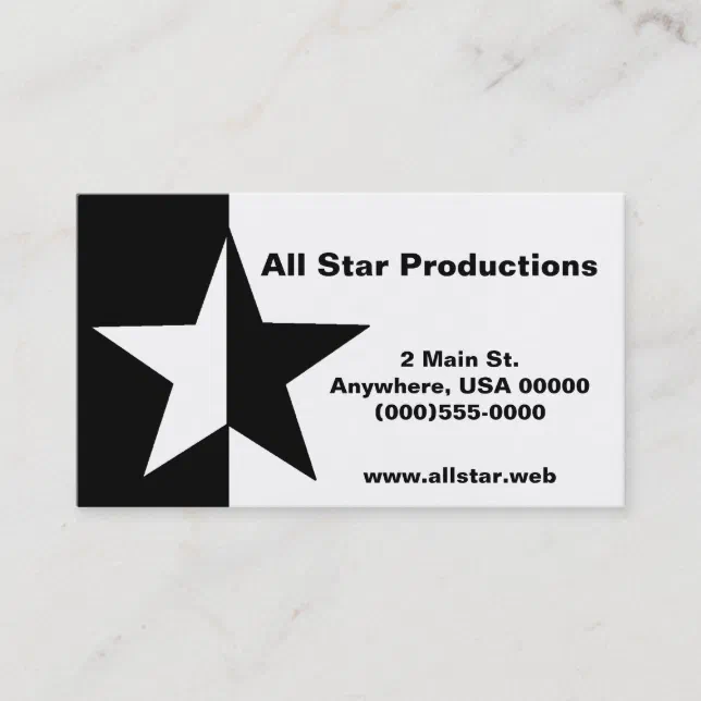 "Star" Business Cards | Zazzle