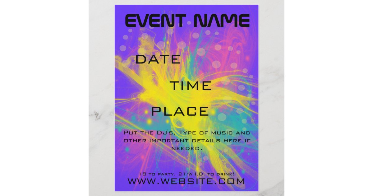 Star Bust Event Flyer | Zazzle