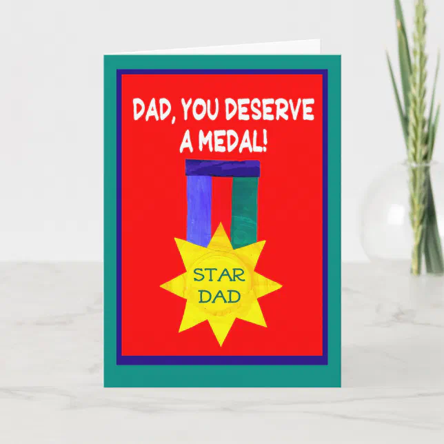 'Star Dad' Father's Day Card | Zazzle