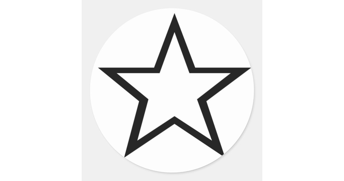 Star design! classic round sticker | Zazzle