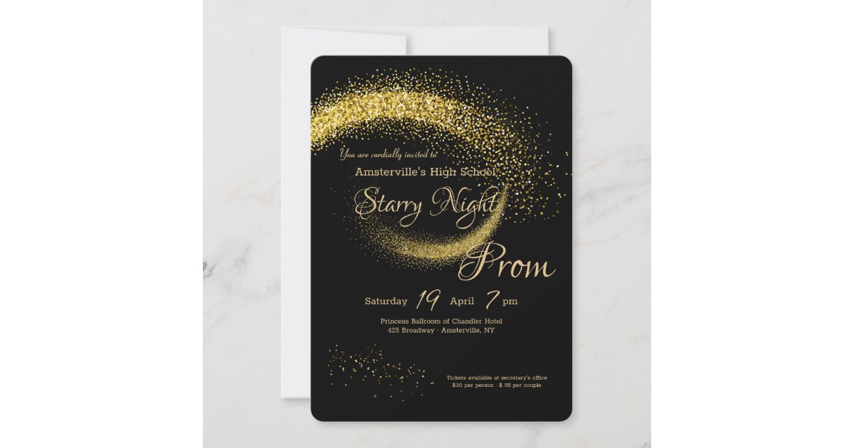 Star Dust Prom Invitation | Zazzle