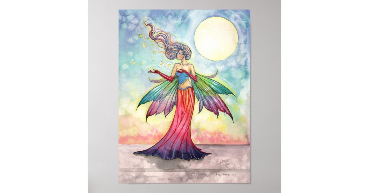 Star Gatherer Fantasy Fairy Poster | Zazzle