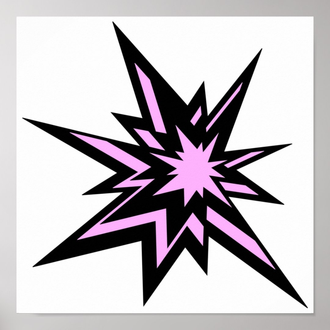 Star light pink comic hero cartoon art superstar s poster | Zazzle