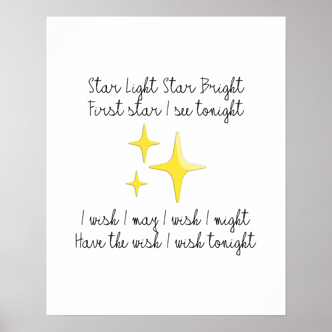 Star Light Star Bright Poster | Zazzle