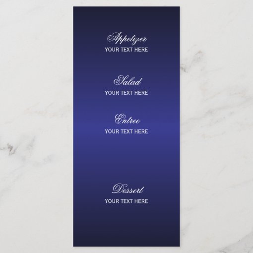 Star Lights in Dark Blue - Menu | Zazzle