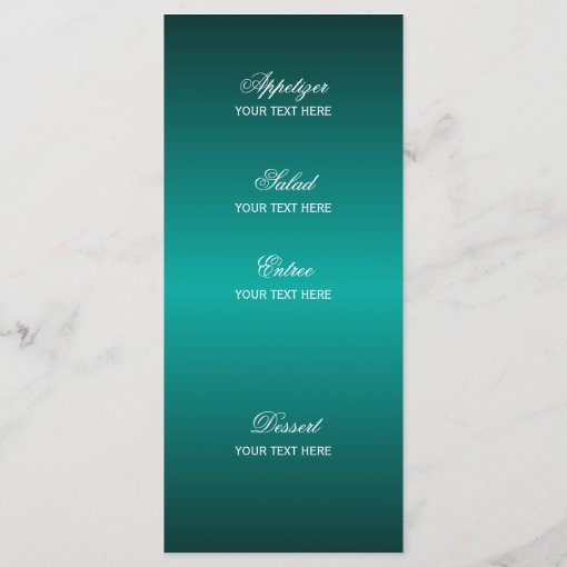 Star Lights in Teal - Menu | Zazzle