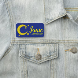 Star Moon Sky Astrologer Fortune Teller Astronomy Name Tag | Zazzle