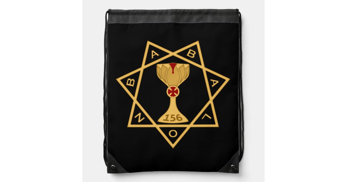 Star of Babalon Gold Logo Drawstring Bag | Zazzle