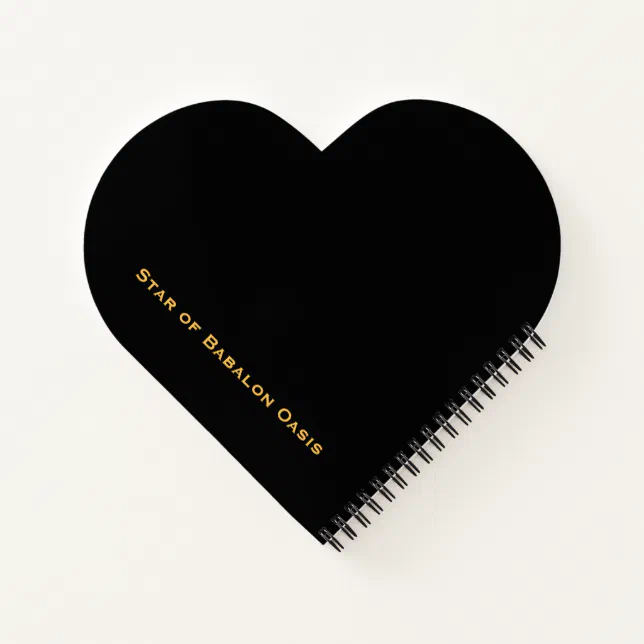 Star of Babalon Gold Logo Heart Shaped Notebook | Zazzle