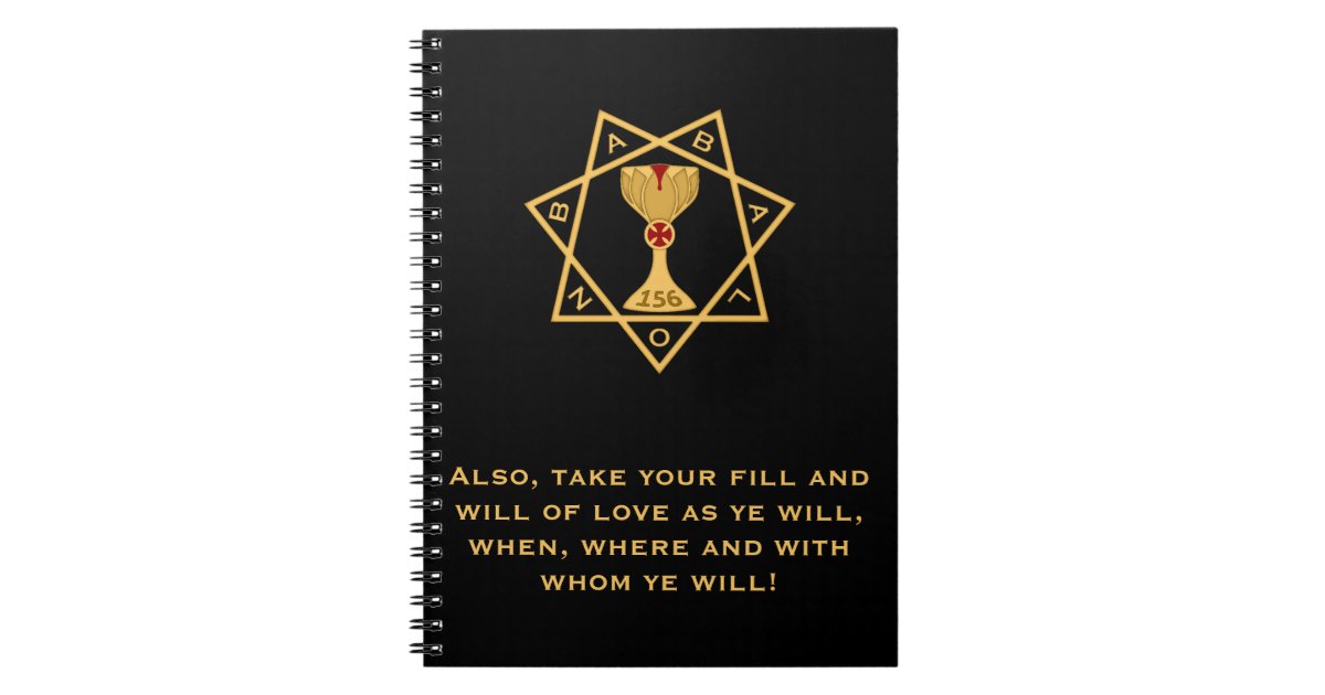 Star of Babalon Gold Logo Spiral Bound Notebook | Zazzle