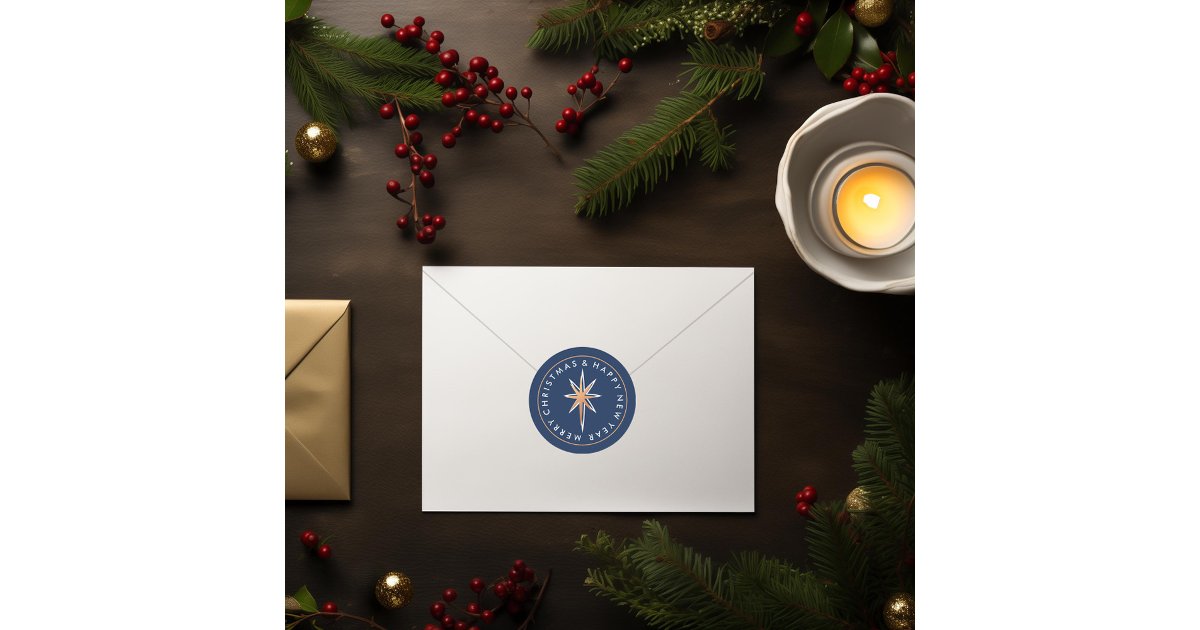 Star of Bethlehem Christmas Classic Round Sticker | Zazzle