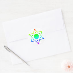 Star of David Classic Round Sticker | Zazzle