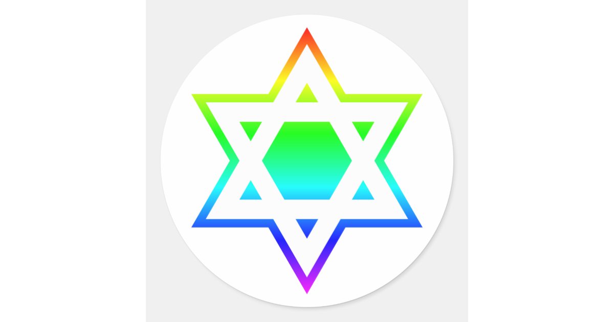 Star of David Classic Round Sticker | Zazzle