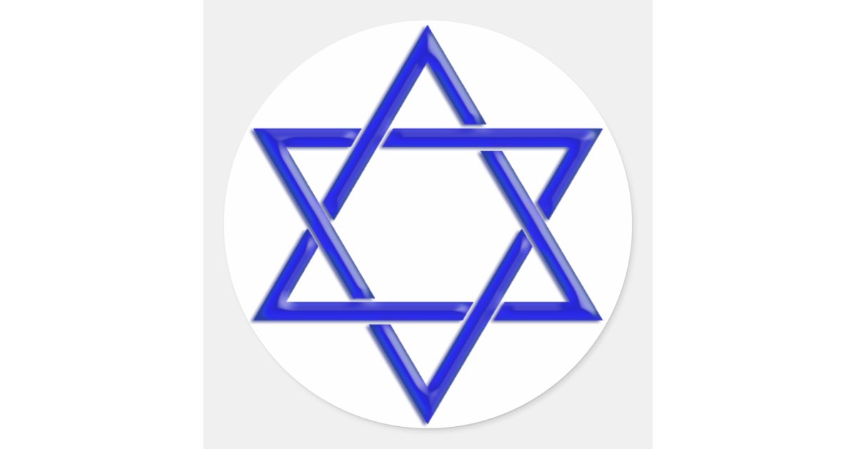 STAR OF DAVID CLASSIC ROUND STICKER | Zazzle