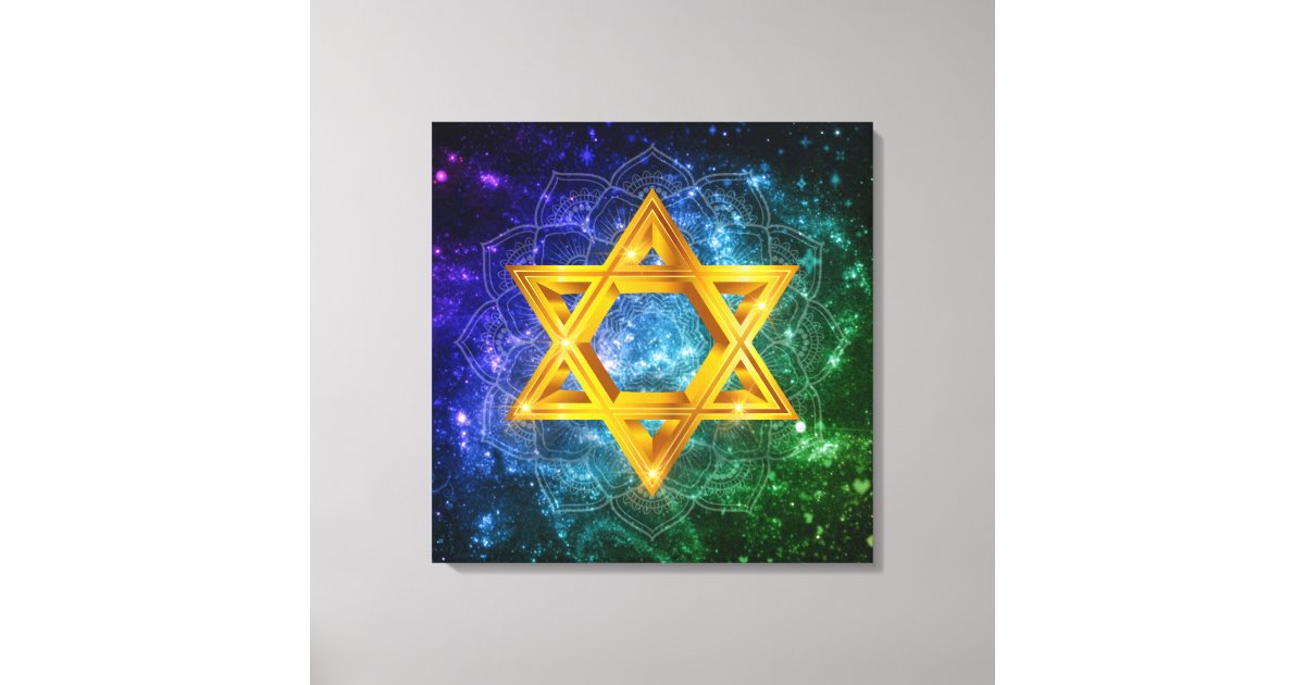 Star of David Galaxy - Magen David Stretched Canvas Print | Zazzle