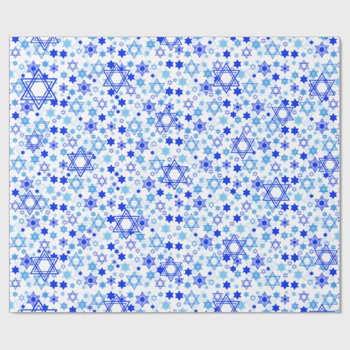 Star of David Hanukkah Wrapping Paper | Zazzle