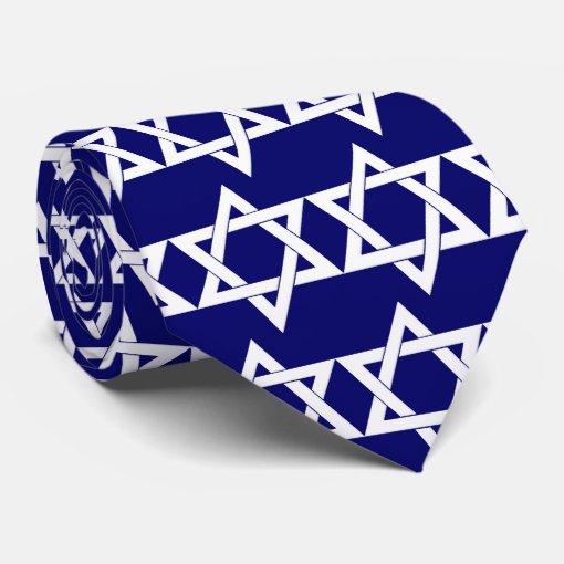 Star of David Jewish Tie | Zazzle