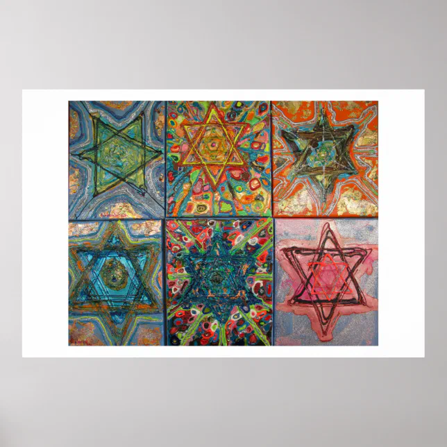 Star of David Multiples Poster | Zazzle