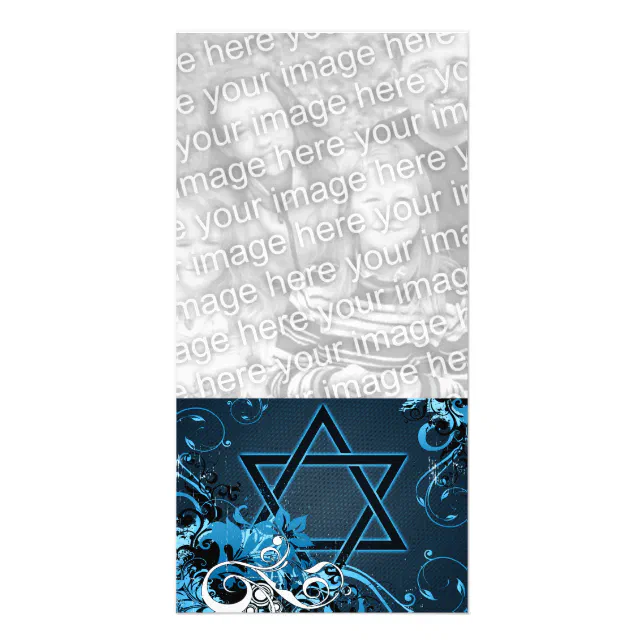 star of david photo card | Zazzle