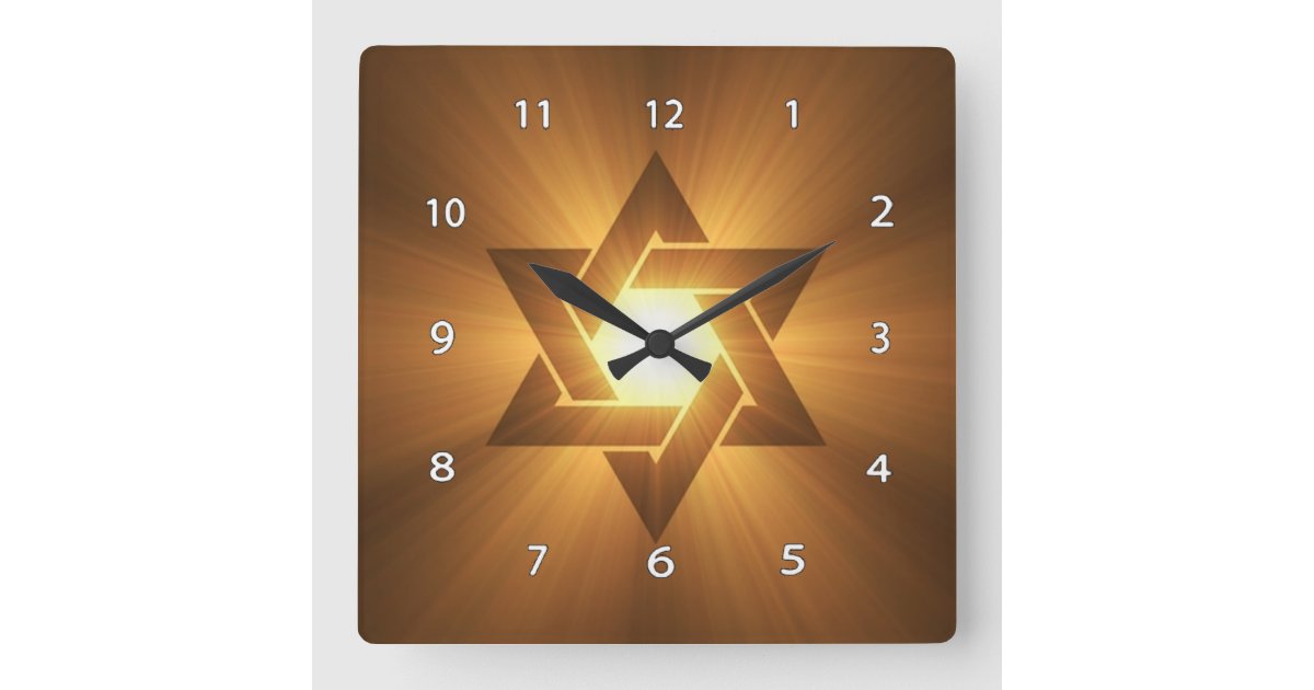 Star of David Wall Clock | Zazzle