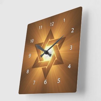 Star of David Wall Clock | Zazzle