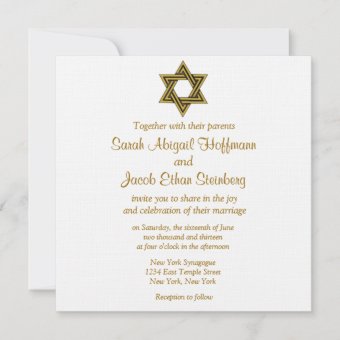 Star of David Wedding Invitations | Zazzle