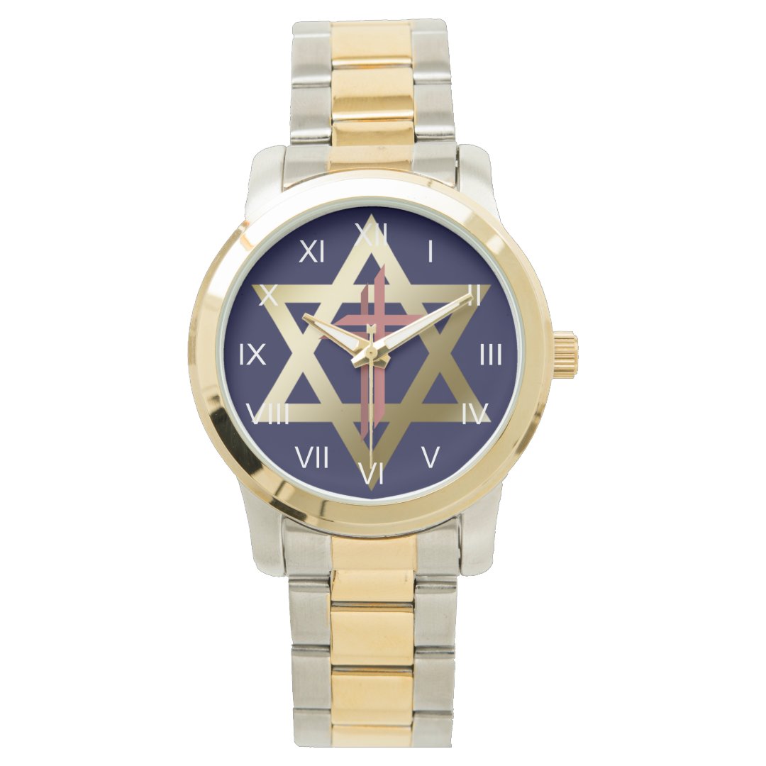 Star of David With Cross Watch | Zazzle